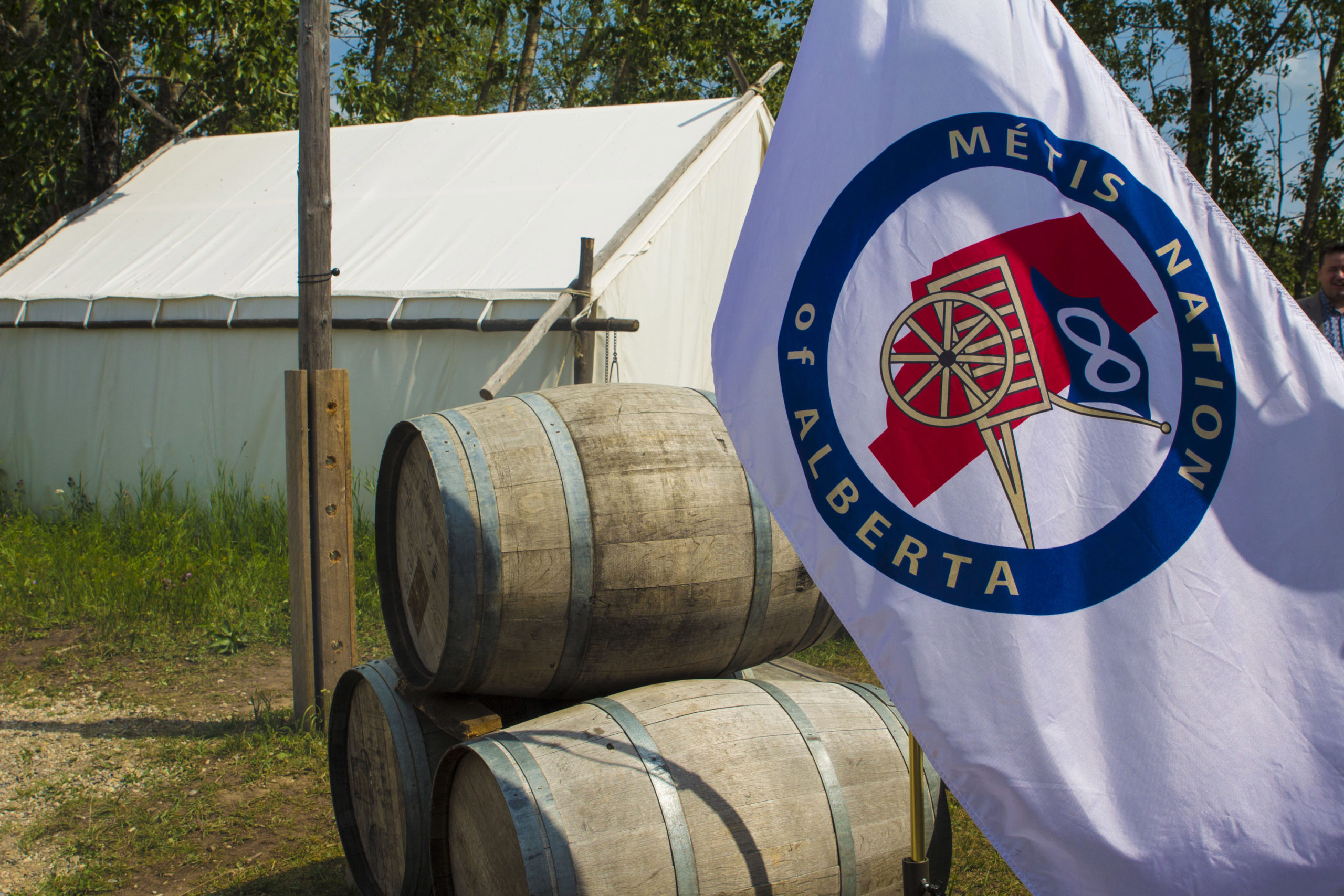 Trappers-tent-_-flag - Métis Nation of Alberta