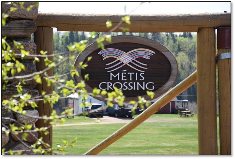 Metis Crossing sign - Métis Nation of Alberta