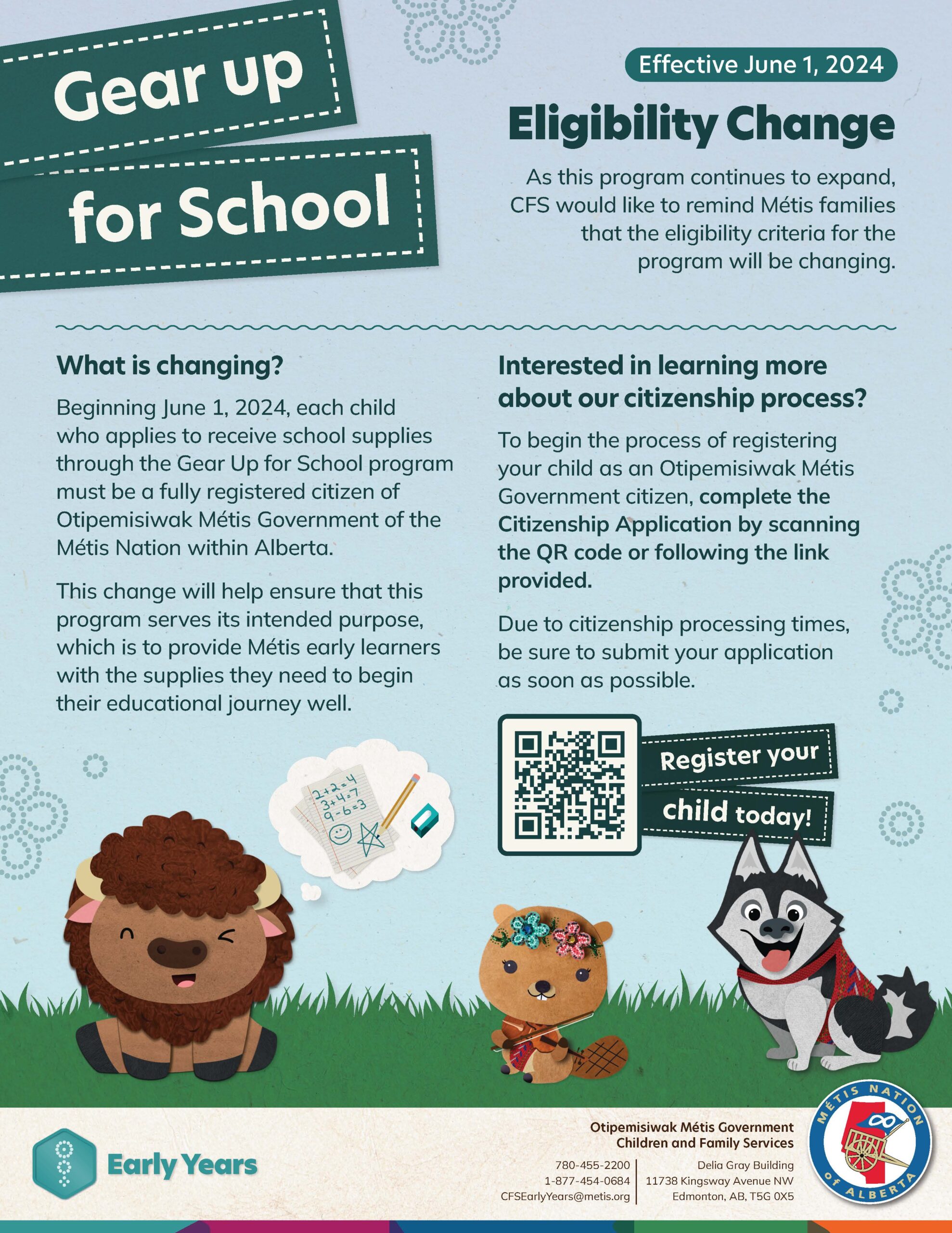 Gear Up for School - Métis Nation of Alberta