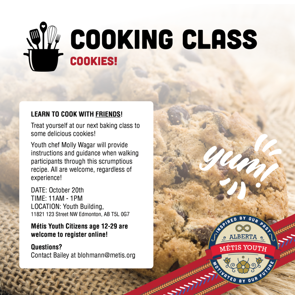 Cooking Class - Cookies - Otipemisiwak Métis Government